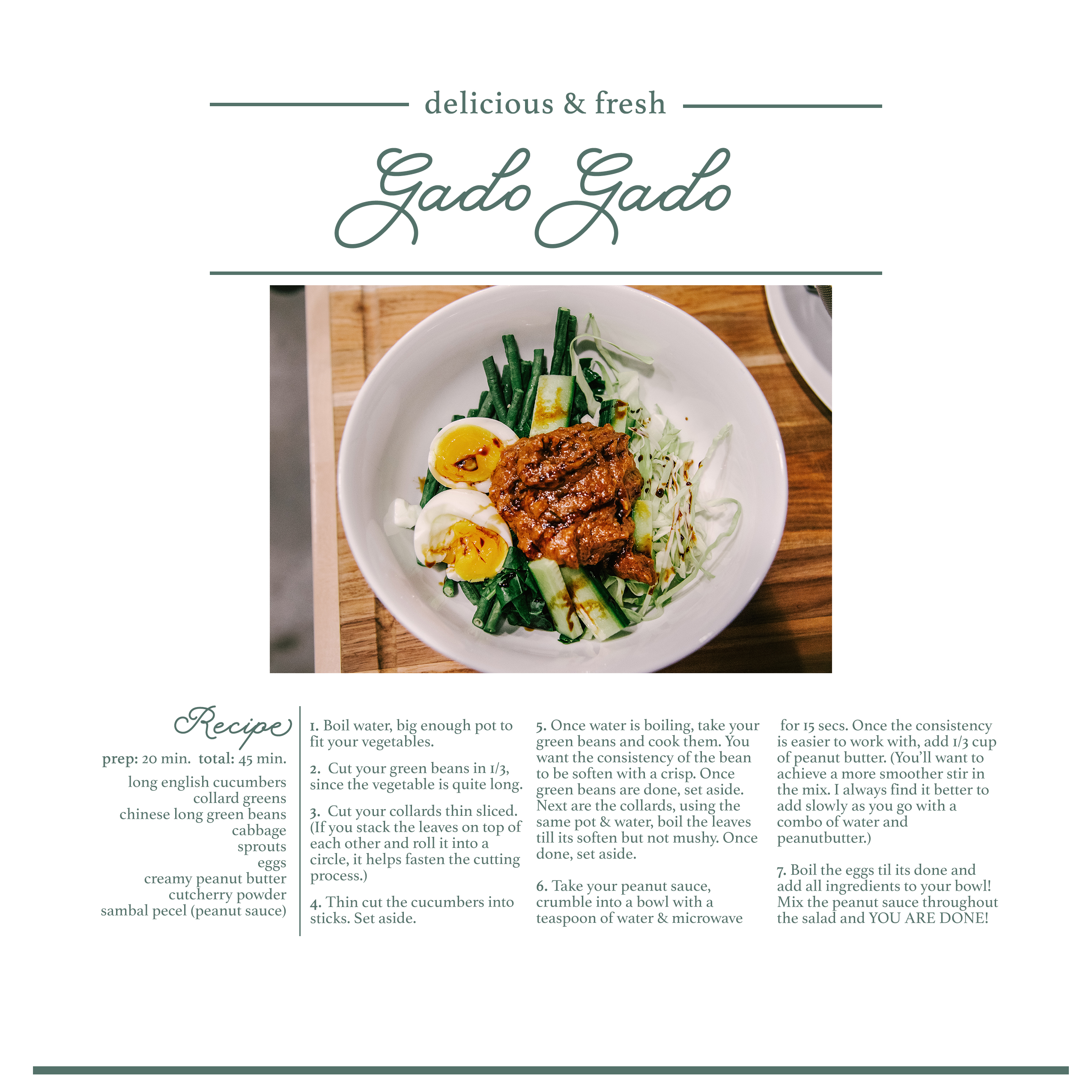 Fresh + Delicious | Gado Gado